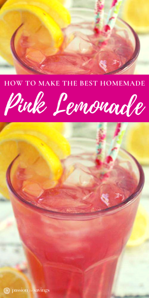Homemade Pink Lemonade Recipe!