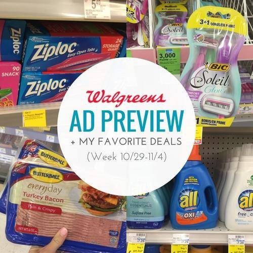 Walgreens Ad Preview & Shopping List for 10/29/17-11/4/17