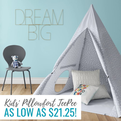 Kids Pillowfort Teepee on Sale for as low as $21.25! - Passion for Savings