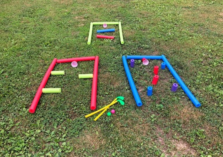 DIY Mini Golf - Pool Noodle Mini Golf - Passion For Savings